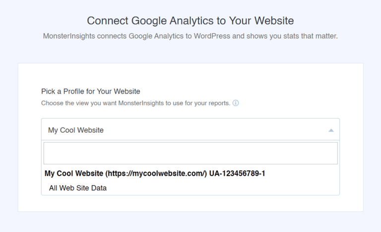 How to Connect To Google Analytics With MonsterInsights