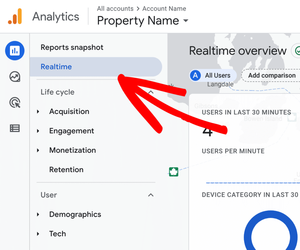 Beginner’s Guide to Realtime Reports in GA4 - MonsterInsights