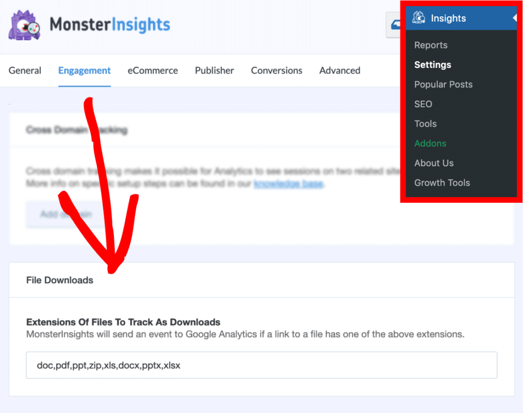 How to Change File Downloads Tracking Settings