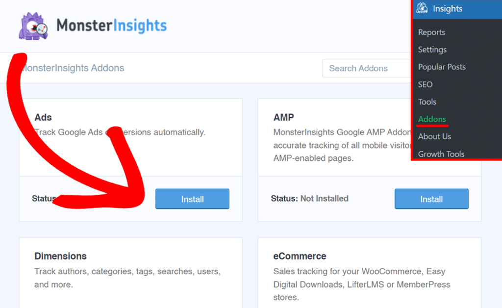 How to Get Started With the Ads Addon for MonsterInsights