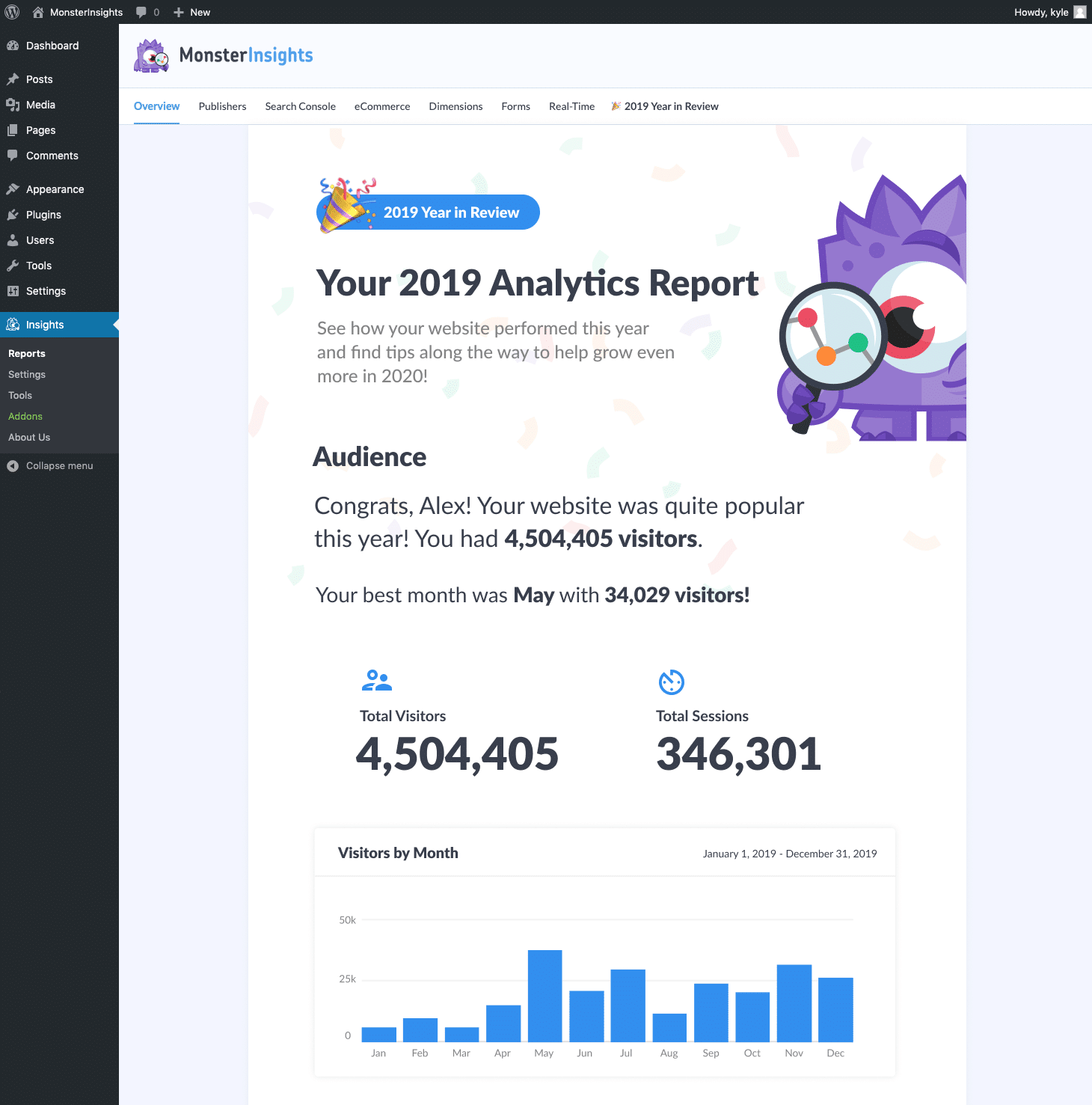 Announcing MonsterInsights Year in Review Report [Limited Time Only!]