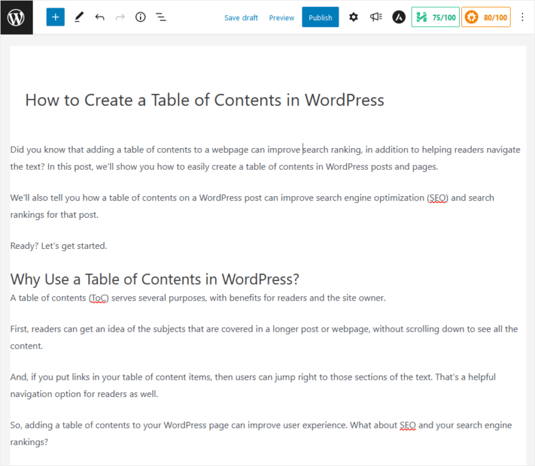 How to Create a Table of Contents in WordPress (Plugin or Not)